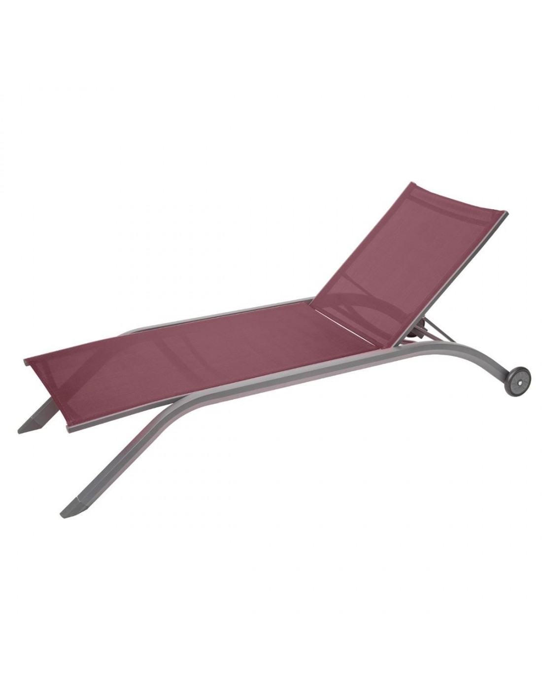 Transat De Jardin Milenio 5 Positions Aluminium Et Texaline