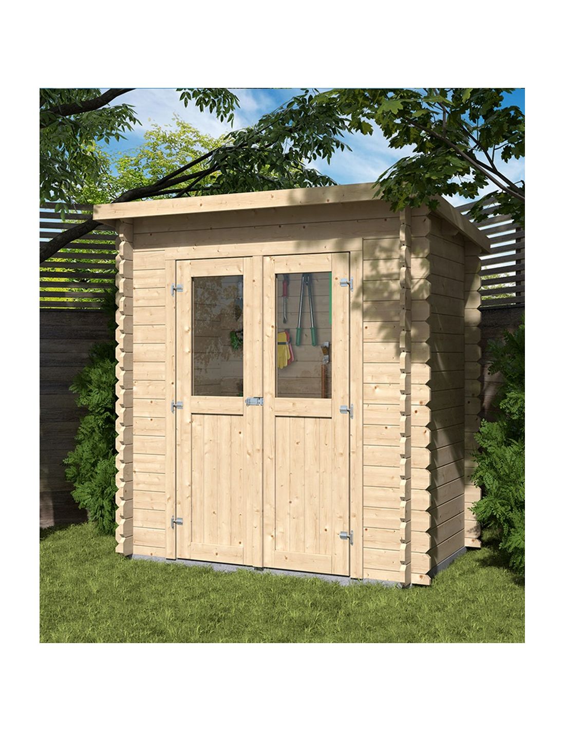 EDEN PARTENAIRE JARDIN Abri de jardin Violette en bois naturel sans ... EDEN PARTENAIRE JARDIN Abri de jardin Violette en bois naturel sans ...